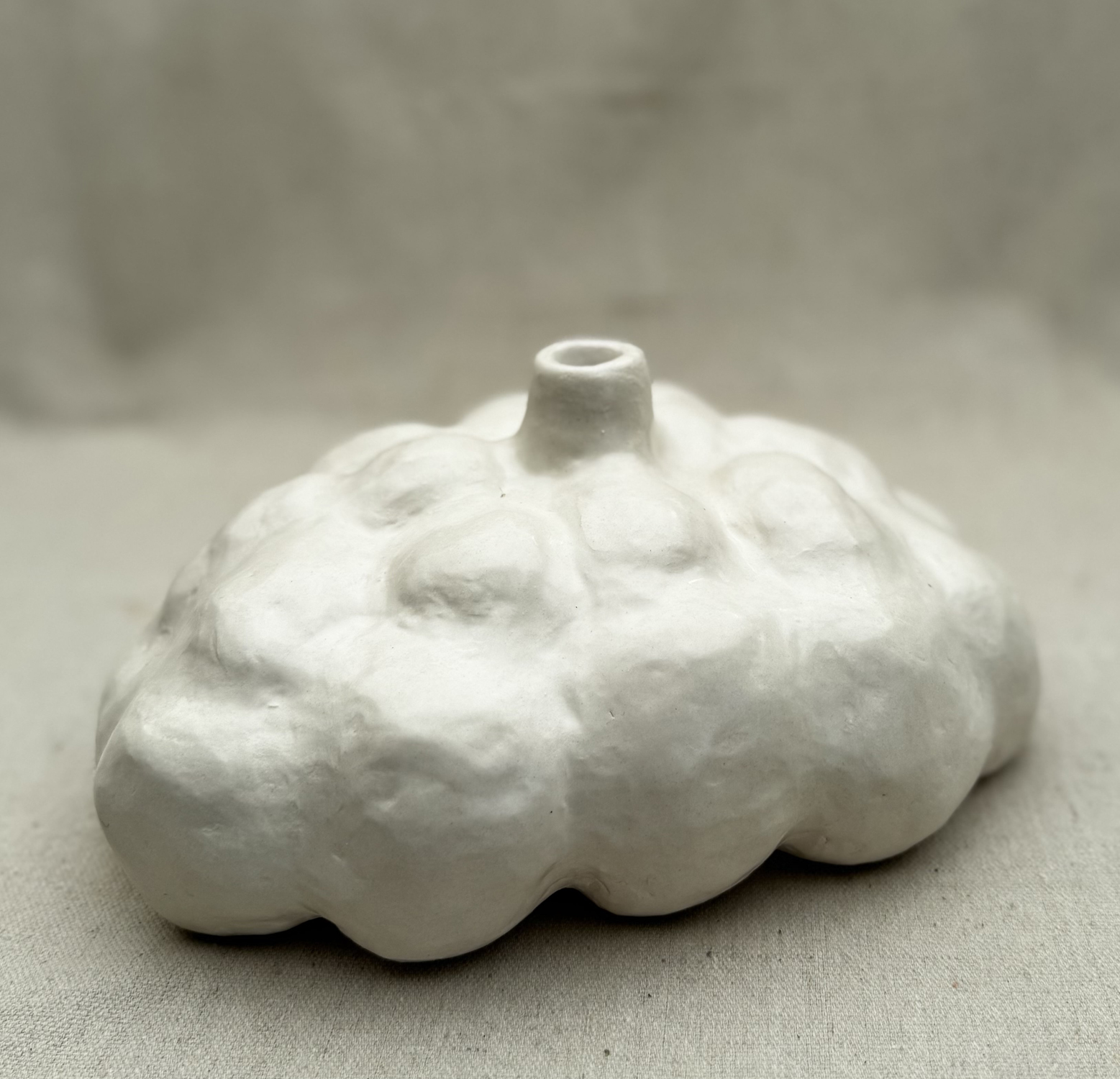 Ceramic cloud porcelain vase. PUFFY CLOUD. - Elena Miller Gallery